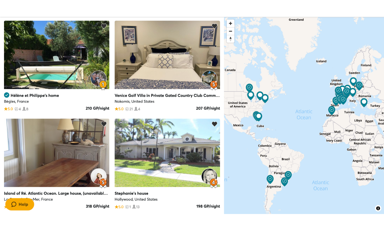 Check out our new map on HomeExchange